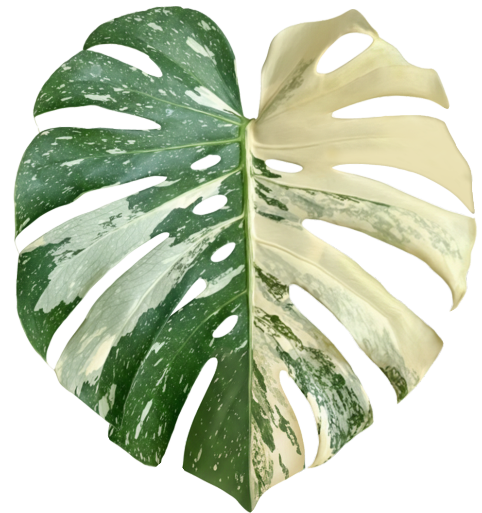 简约风龟背竹植物叶子矢量元素 | AI智能生成设计模板-千图AI